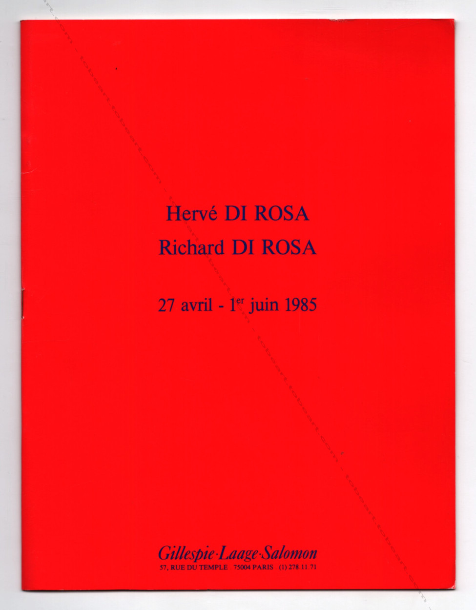 Hervé DI ROSA - Peintures / Richard DI ROSA - Sculptures. Paris ...
